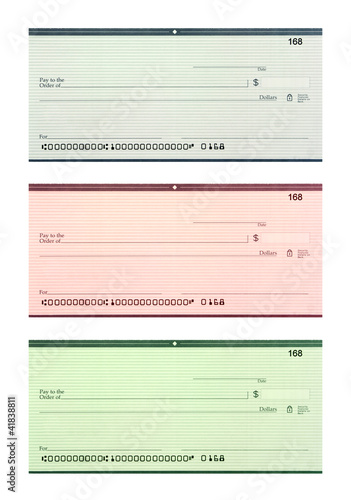 "Set of three blank checks" Stock photo and royalty-free images on ...
