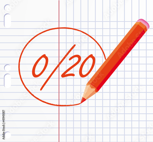 "0/20 Bad student rating." fichier vectoriel libre de droits sur la ...