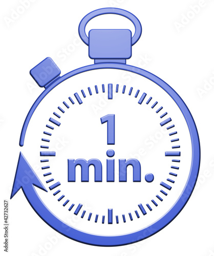 "1 Minute Chrono - Bleu" photo libre de droits sur la banque d'images ...