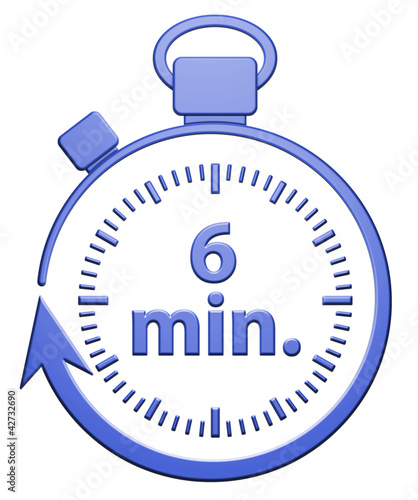 "6 Minutes Chrono - Bleu" photo libre de droits sur la banque d'images ...