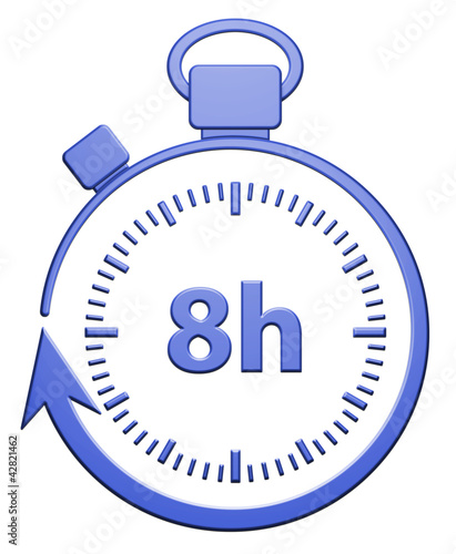 "8H Chrono - Bleu" photo libre de droits sur la banque d'images Fotolia ...