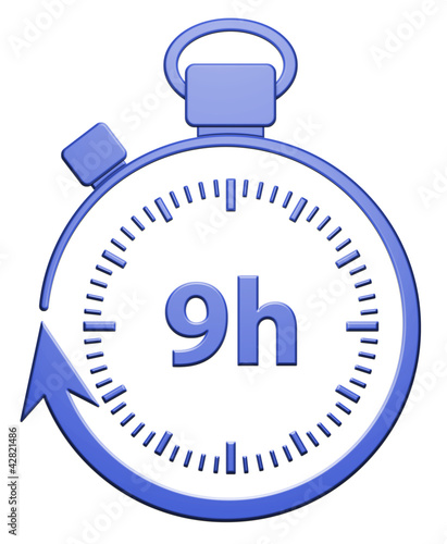 "9H Chrono - Bleu" photo libre de droits sur la banque d'images Fotolia ...