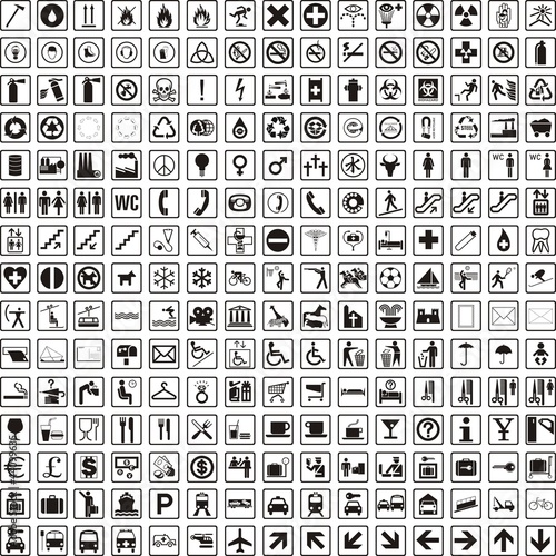 "Piktogramme ~ Zeichen ~ Symbole ~ Icone - Megaset" Stockfotos und ...