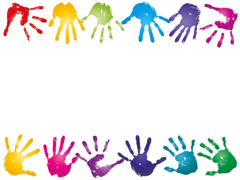 Kids Handprint Border