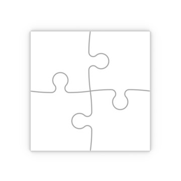 4 Piece Jigsaw Puzzle Template