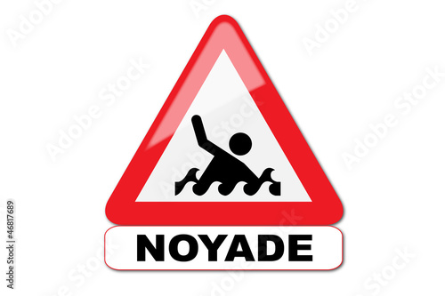 "Panneau attention noyade" fichier vectoriel libre de droits sur la ...