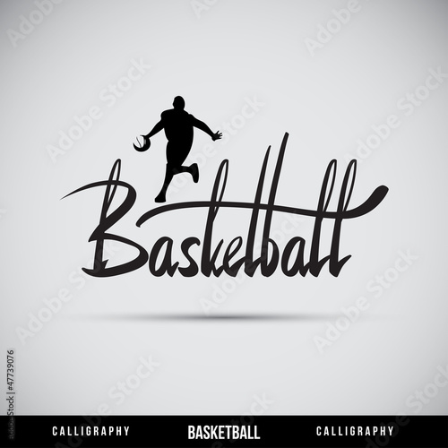 "Basketball hand lettering - handmade calligraphy" Stock image and ...