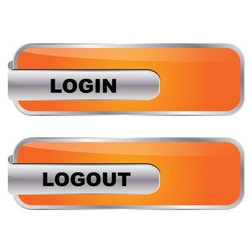 Logout Button Orange