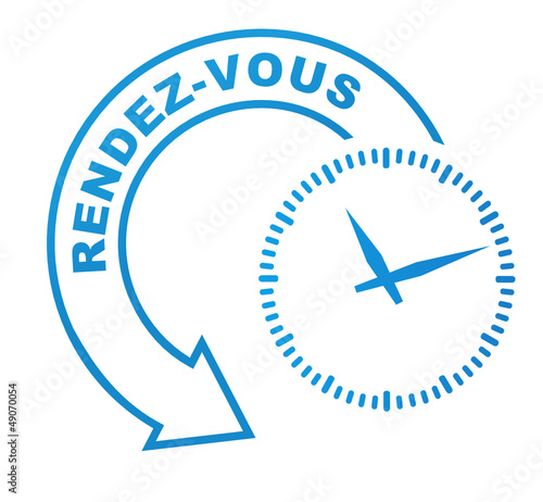 "rendez-vous sur symbole validé bleu" fichier vectoriel libre de droits ...