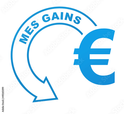 "mes gains sur symbole bleu" fichier vectoriel libre de droits sur la ...