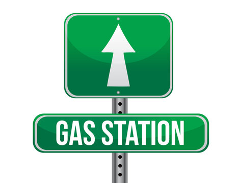 Gas Station Road Signs