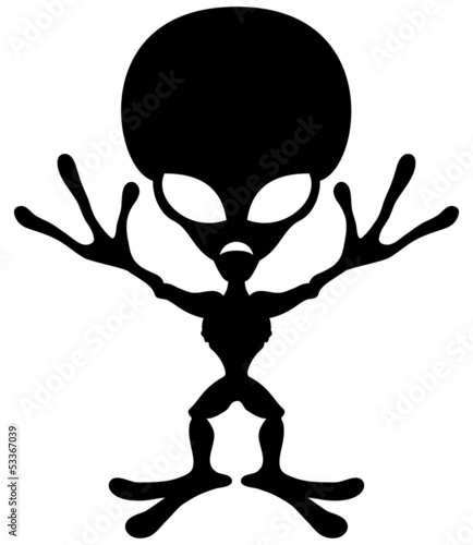 "Alien silhouette." Stock image and royalty-free vector files on ...