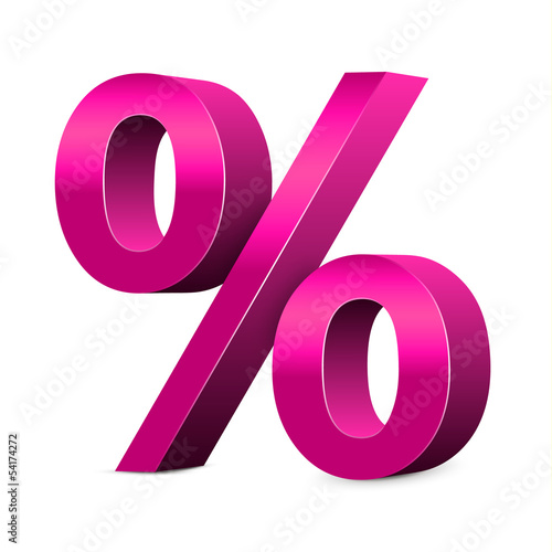 "Pink Percent Sign 3D" Stock image and royalty-free vector files on ...