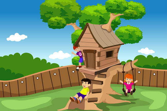 Cartoon Kids Playing Outside Images – Browse 102,460 Stock Photos ...