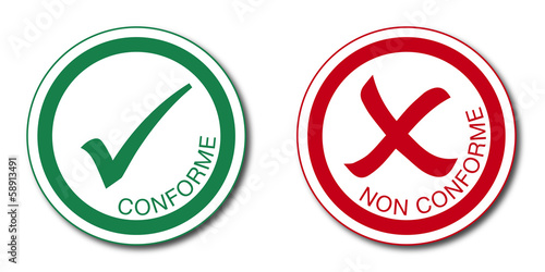 "Conforme. Non conforme." Imagens e vetores de stock Royalty Free no ...