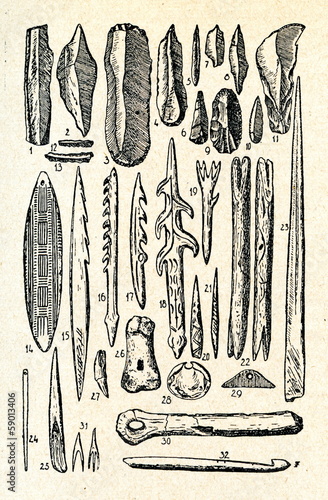 "Magdalenian tools and weapons" Stock photo and royalty-free images on ...