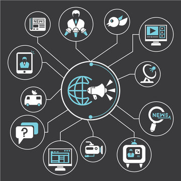 Mass Media Communication Clipart