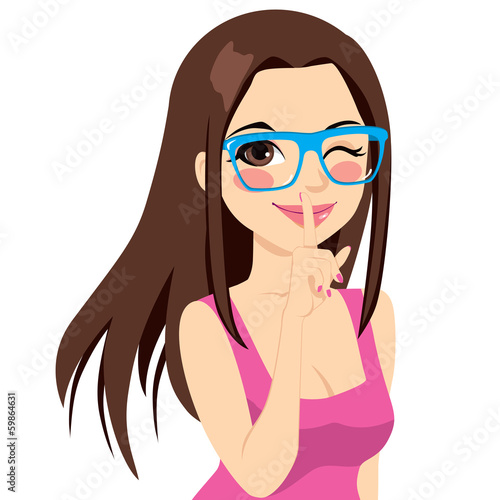 Beautiful Girl Winking Stock Image And Royalty Free Vector Files On