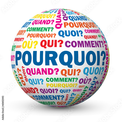 "Globe "POURQUOI?" (questions réponses aide support comment quoi ...