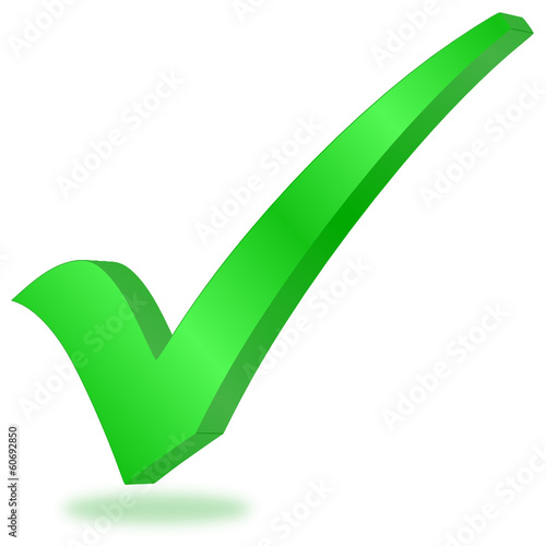 "Haken Häckchen grün 3D #140125-svg02" Stockfotos und lizenzfreie ...