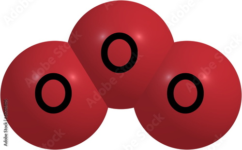 "Ozone (O3) molecular structure isolated on white" Stock photo and ...