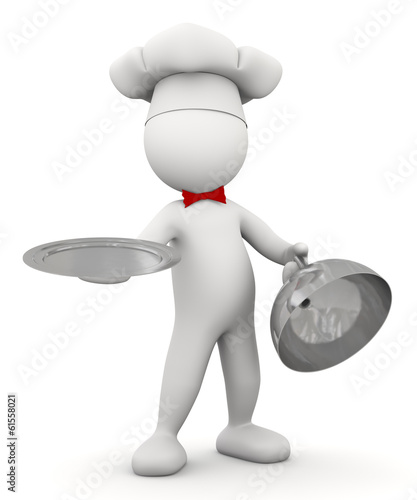 "omino bianco cuoco con vassoio" Immagini e Fotografie Royalty Free su ...