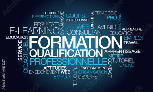 "Formation à distance qualification professionnelle tag cloud" photo ...