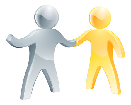 Two People Connect Cartoon Images – Browse 1,257 Stock Photos, Vectors ...