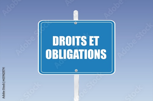 Panneau Droits Et Obligations Fichier Vectoriel Libre De Droits Sur