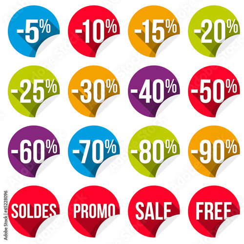 "Etiquettes "réduction" - Promo tags" fichier vectoriel libre de droits ...