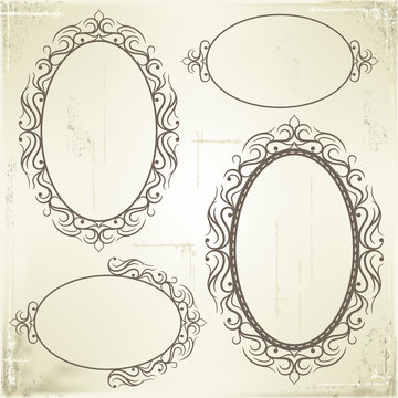 Oval Tattoo Frame Drawing