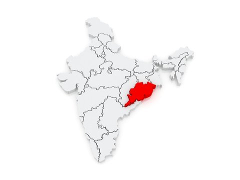 Political Map Of Odisha
