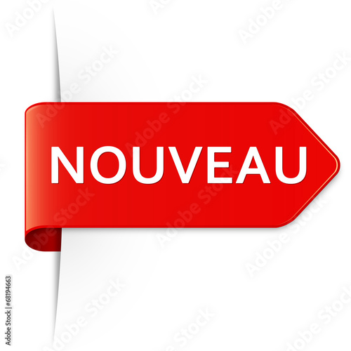 "Longue sticker flèche rouge – NOUVEAU" fichier vectoriel libre de ...