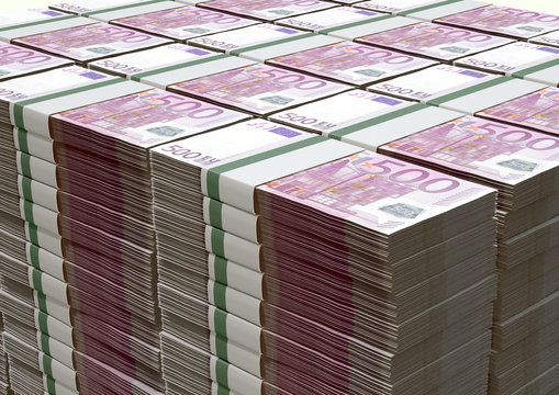 500 Euro Note Stack