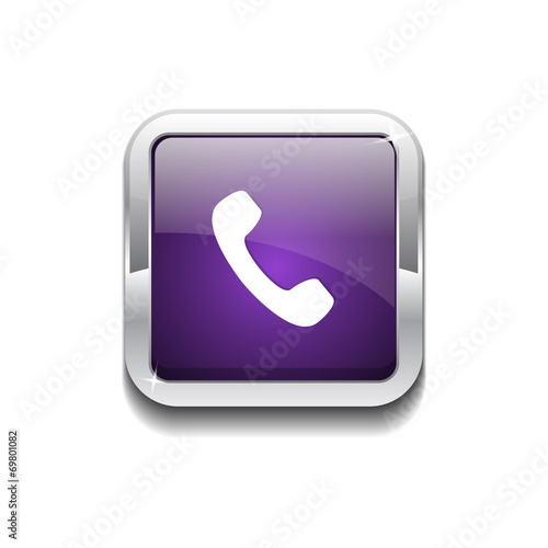 "Call Rounded Corner Vector Purple Web Icon Button" Stock image and ...