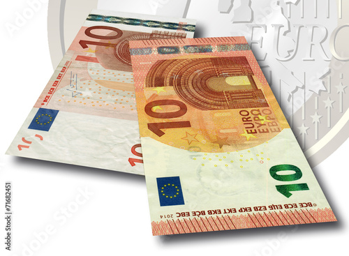 "Neuer und alter 10-Euro-Schein" photo libre de droits sur la banque d ...