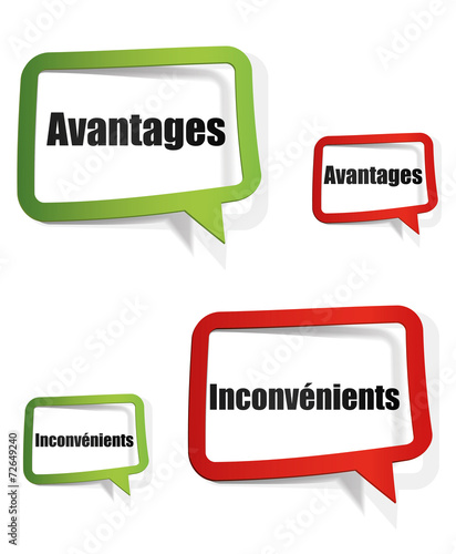 Avantages Inconvénients Fichier Vectoriel Libre De Droits Sur La