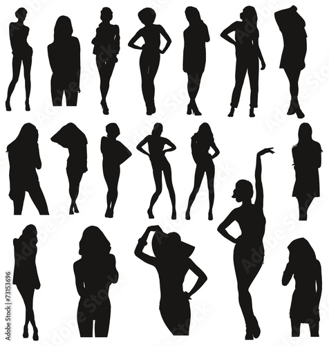Silhouettes Femme 2 Fichier Vectoriel Libre De Droits Sur La Banque D