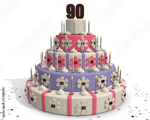 "Verjaardagstaart 90 jaar" Stock photo and royalty-free images on ...