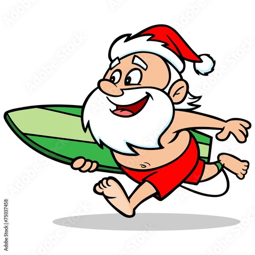 "Surfing Santa" Stock image and royalty-free vector files on Fotolia ...