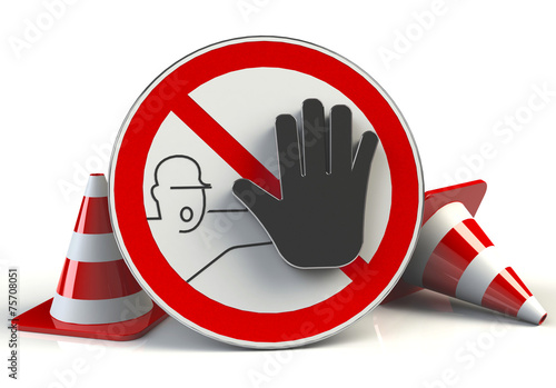 "Achtung Stop Baustelle" Stockfotos und lizenzfreie Bilder auf Fotolia ...