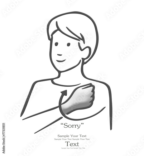"sign language, sorry, part of a series." Stock photo and royalty-free ...