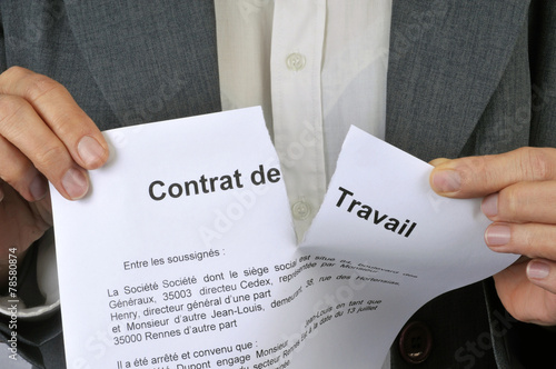 "Rupture de contrat de travail" photo libre de droits sur la banque d ...
