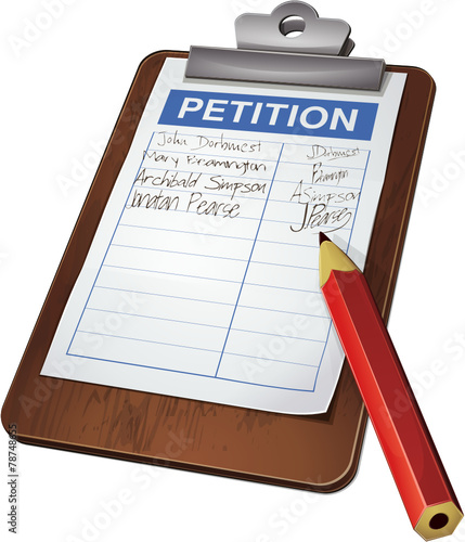 "Petition on a clipboard" Stock image and royalty-free vector files on ...