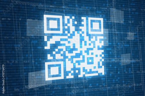 "Qr code on digital background" Stock photo and royalty-free images on ...