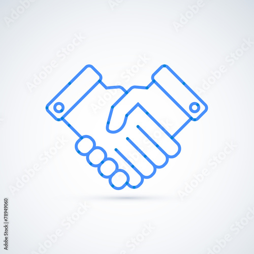 "Blue icon handshake" Stock image and royalty-free vector files on ...
