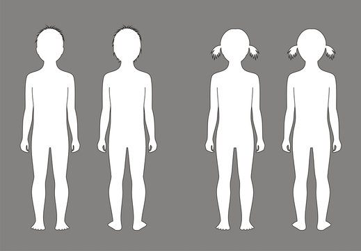 Child Body Outline Template