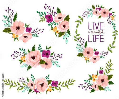 Flower Vector Set Fichier Vectoriel Libre De Droits Sur La Banque D