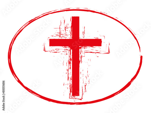 "red jesus cross symbol grunge style" Stock image and royalty-free ...