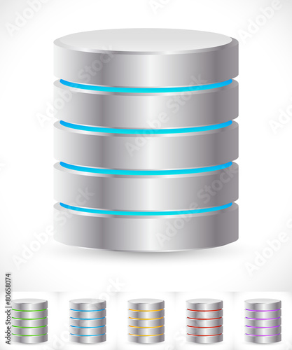 "Abstract HDD cylinders with lively colors. Technology, file or w ...